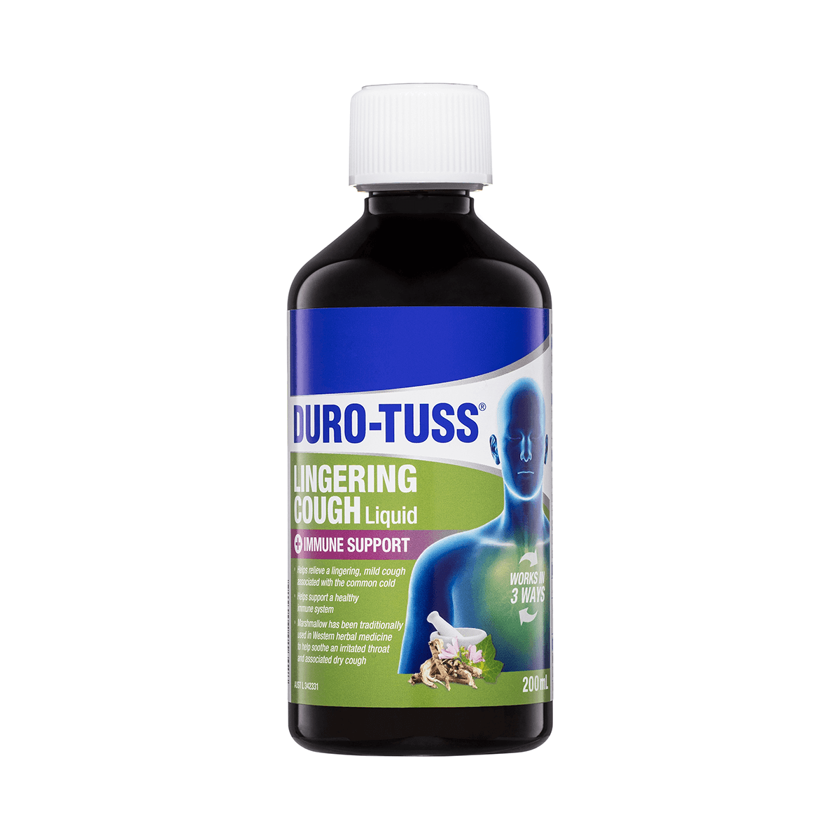DURO-TUSS Lingering Cough Liquid + Immune Support 200ml - Duro-Tuss